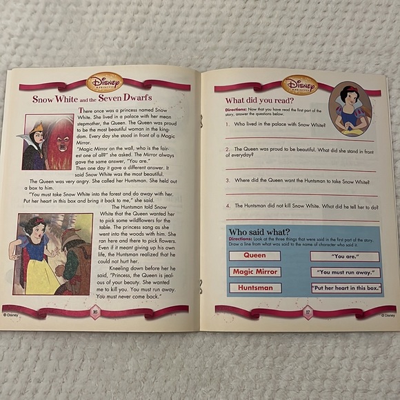 Other | Disney Princess Reading Comprehension Learning Workbook | Poshmark